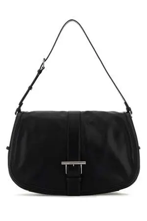 Alexander McQueen Leather Maxi Satchel Shoulder Handbag 50 Cm X 30 Cm X 12.5 Cm - Black