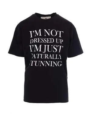 Elisabetta Franchi Graphic Cotton T-shirt - Nero
