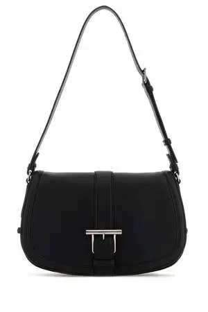 Alexander McQueen Large Leather Satchel Crossbody Handbag With Silver-tone Hardware - Black