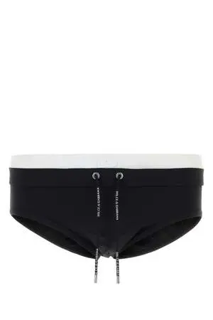 Dolce & Gabbana Stretch Nylon Swimming Brief For - Black
