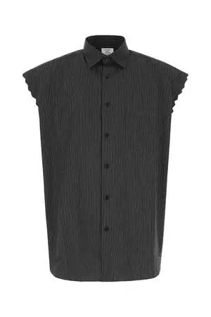 Vetements Ribbed Poplin Shirt With Striped Finish - Stripped