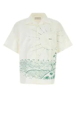 Prada Poplin Shirt For - White