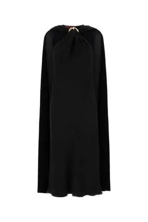 Gucci Crepe Midi Dress With Silk Lining - Black