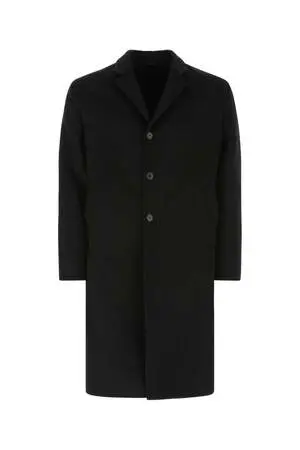 Prada Wool-blend Jacket In Angora Blend - Black