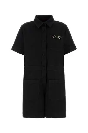 Gucci Denim Jumpsuit With Horsebit Detail