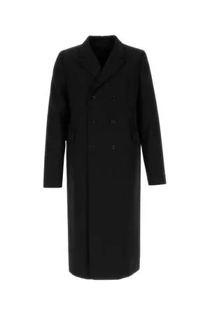 Prada Virgin Wool Overcoat - Black
