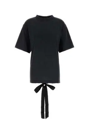 Balenciaga Graphite Cotton T-shirt With Graphic Detail - Grey