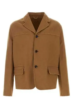 Prada Biscuit Cotton Blazer - Camel