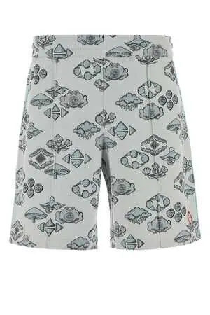 Casablanca Embroidered Stretch Jacquard Bermuda Shorts - Printed