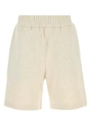 Fendi Melange Cotton Bermuda Shorts For - Yellow