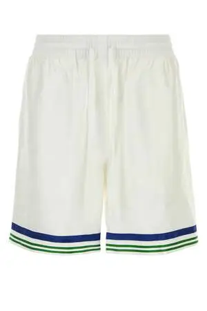 Casablanca Satin Bermuda Shorts - White