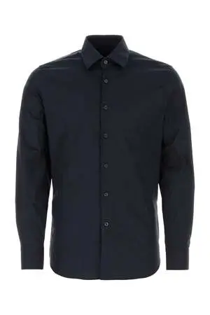 Prada Stretch Poplin Shirt For - Blue