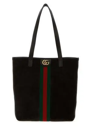 Gucci Ophidia Suede Shopping Handbag, 30 X 36 X 12.5 Cm - Black