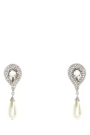 Alessandra Rich Metal Earrings - Silver