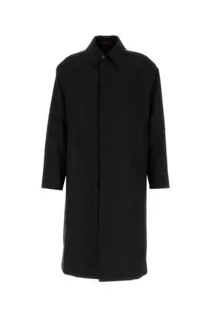 Gucci Wool Overcoat With Cupro Lining - Black