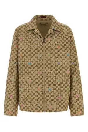Gucci Gg-patterned Zip-up Jacket