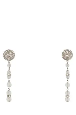 Alessandra Rich Embellished Metal Earrings 10.5 Cm - Silver