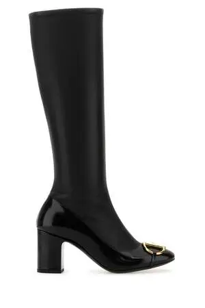Gucci Leather Boots With 7 Cm Heel - Black