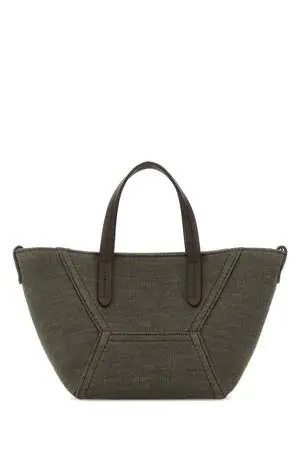 Brunello Cucinelli Fabric Handbag With Adjustable Shoulder Strap - Green