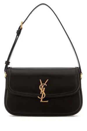 Saint Laurent Solferino Shoulder Handbag With Antiqued Golden Metal - Brown