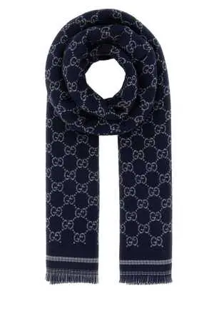 Gucci Gg Jacquard Wool Scarf 180 Cm X 47 Cm - Printed
