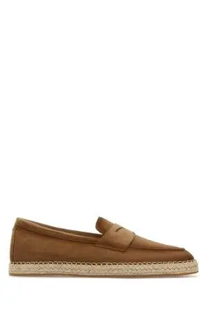 Santoni Carlo Suede Espadrilles With Rubber Sole