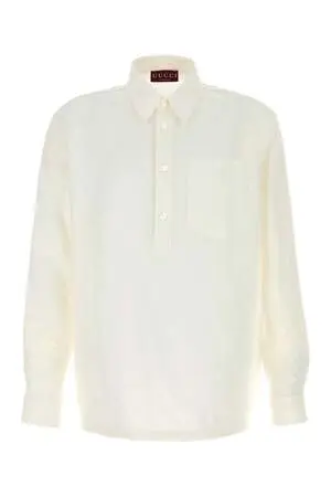 Gucci 100% Linen Polo Shirt