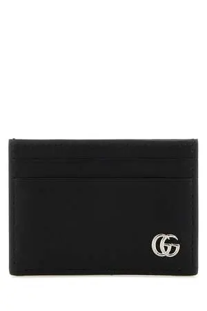 Gucci Mini Leather Card Holder 10 Cm X 7 Cm - Black