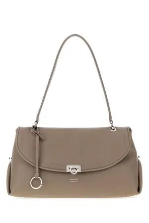 FERRAGAMO Sofia Leather Crossbody Handbag - Grey