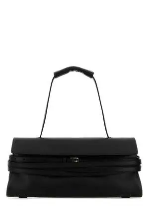 Moschino Nappa Leather Shoulder Handbag 40cm X 20cm X 13cm - Black