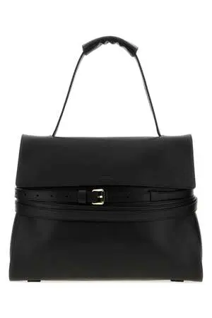 Moschino Tie Me Medium Leather Shoulder Bag With Adjustable Strap