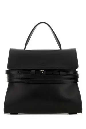 Moschino Mini Nappa Leather Tie-me Handbag - Black