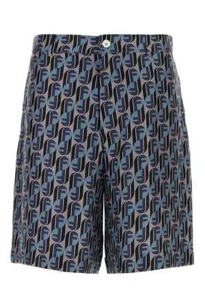 Fendi Silk Bermuda Shorts - Printed