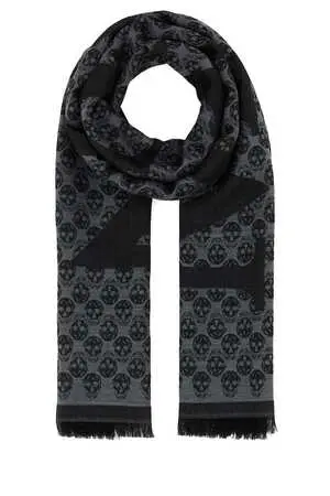 Alexander McQueen Embroidered Wool Foulard-style Scarf 190 X 30 Cm - Printed