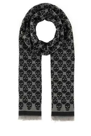 Alexander McQueen Embroidered Wool-blend Foulard Scarf 185 X 45 Cm - Printed