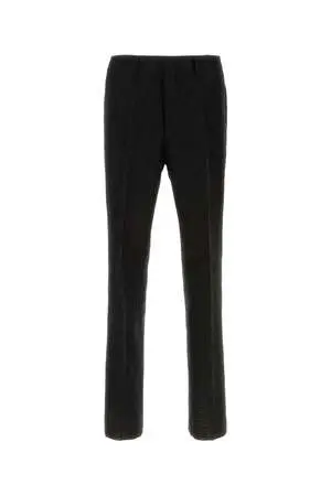 Fendi S Linen Blend Tailored Pants - Black