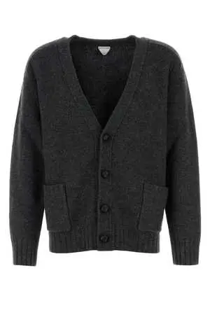 Bottega Veneta 100% Wool Cardigan - Grey
