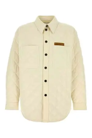 Bottega Veneta Quilted Tech Cotton Jacket - White