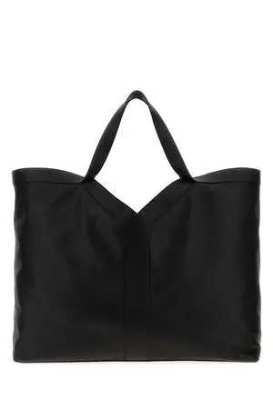 Saint Laurent Maxi Calf Leather Shopping Handbag, 53 X 42.5 X 22 Cm With 30.5 Cm Handle - Black