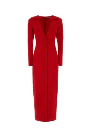 Alessandra Rich Cady Long Dress - Red