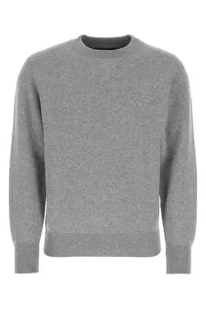 Prada Stretch Cashmere Blend Knit Sweater - Grey