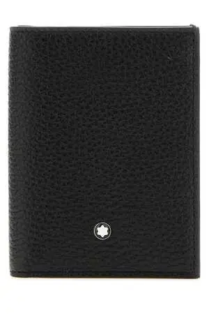 Montblanc Mini Leather Wallet 8 Cm X 10 Cm X 2 Cm - Black