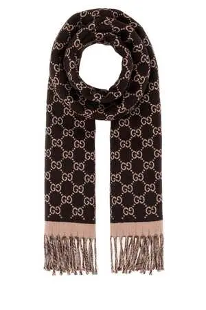 Gucci No Please Ignore. 194 Cm X 34 Cm Embroidered Wool Scarf - Printed