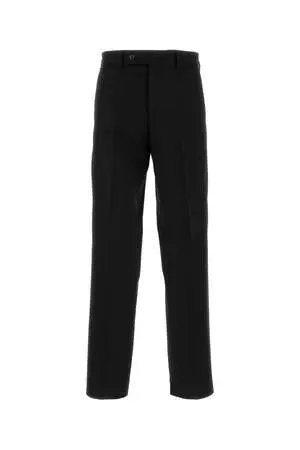 Fendi 100% Virgin Wool Straight-leg Pants - Black