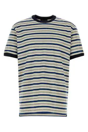 Prada Embroidered Cotton T-shirt - Stripped