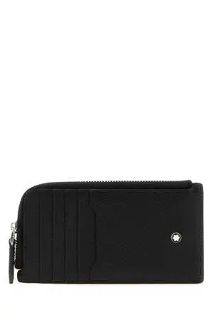 Montblanc Leather Card Holder 7 Cm X 13 Cm - Black