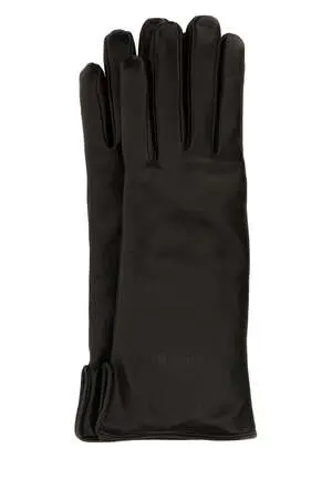 Gucci Lamb Leather Gloves With Cashmere Lining - Black