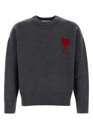 AMI Paris 100% Virgin Wool Sweater - Grey