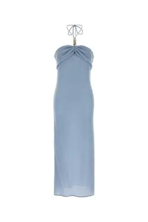 Magda Butrym Stretch Lyocell Blend Dress - Light Blue