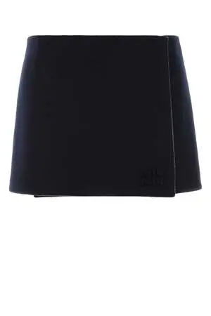 Miu Miu Reversible Wool-cashmere Mini Skirt - Blue